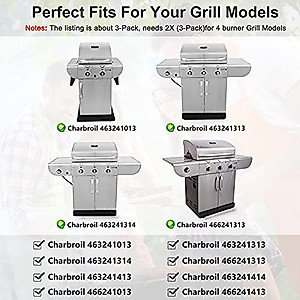 Criditpid Replacement Parts Compatible for Charbroil Tru Infrared 3-Burner 463241314 463241313 466241313 463241013 Grill, Heat Plate Tent Grill Burner Igniter Parts for Char-Broil 463241313