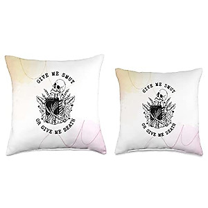 Book Lover Smut Reader Give Me Smut Item Romance Book Lover Reader Smut Or Give Me Death Throw Pillow, 18x18, Multicolor