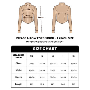 AVGO Women&#039;s Cropped Running Workout Jackets Zip Slim Fit Athletic Tops with Thumb Holes(Roasted Brown, M)