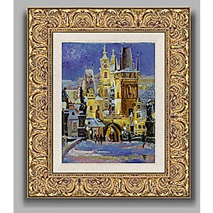 SOLD,Gateway to Prague, The Golden City By Internationally Renown Painter Yary Dluhos