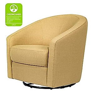 babyletto Madison Swivel Glider in Performance Dijon Eco-Twill, Water Repellent & Stain Resistant, Greenguard Gold and CertiPUR-US Certified