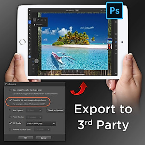 Plustek OpticFilm 135i - Automatic Film & Slide Scanner, Batch converts 35mm Slides & Film Negatives, Support 3rd Party Editing Software Export, Max. 7200 dpi