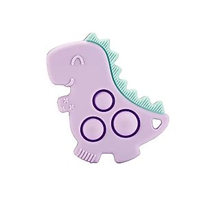 Itzy Ritzy Sensory Popper Toy for Babies - Itzy Pop Toy Features Raised Textures to Soothe Sore Gums, Relieve Stress & Improve Motor Skills - Baby & Toddler Fidget Toy for 3 Mo. & Up (Purple Dinosaur)