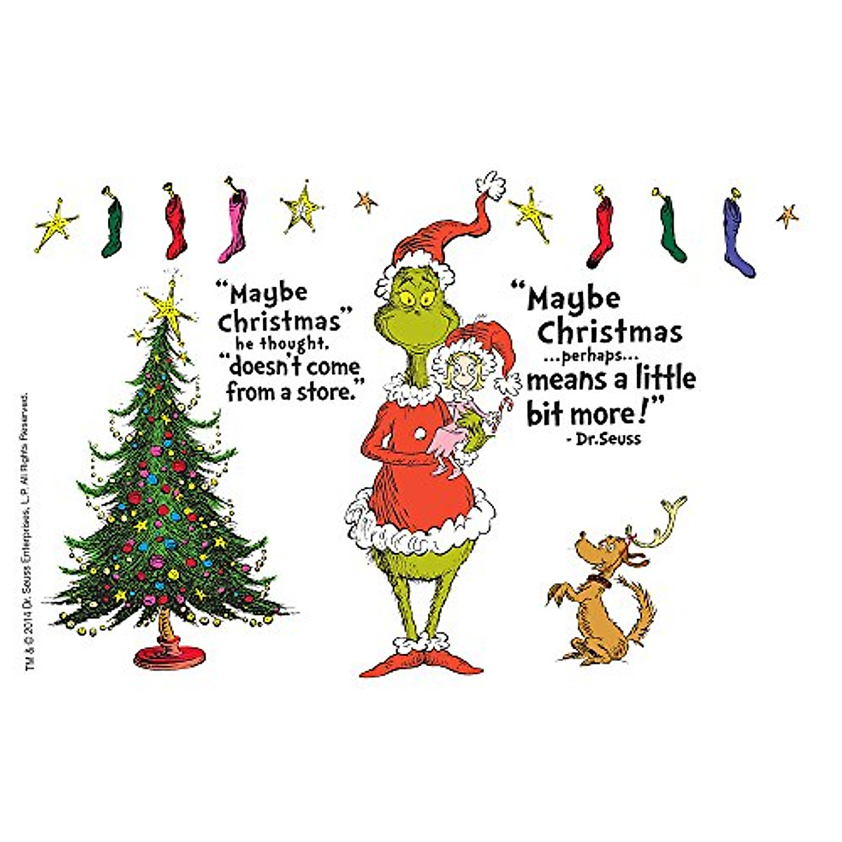 Tervis Dr. Seuss Grinch Christmas Quote Made in USA Double Walled Insulated Tumbler Cup Keeps Drinks Cold & Hot, 16oz, Classic