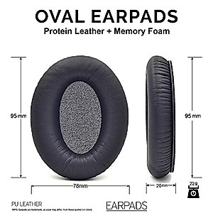 ANC7 ANC7B Earpads - defean Replacement Ear pad Cushion Cover Pillow Compatible with Audio-Technica ATH-ANC7 ATH-ANC7b Headphones, Softer Protein Leather, High-Density Noise Cancelling Foam
