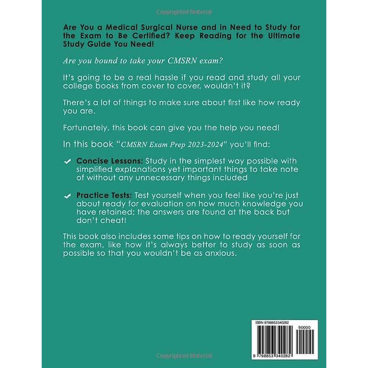 CMSRN Exam Prep 2023-2024: A Medical Surgical Nursing Study Guide with Test Bank Including 600 Practice Questions and Answers (Med Surg Certification Review Book)