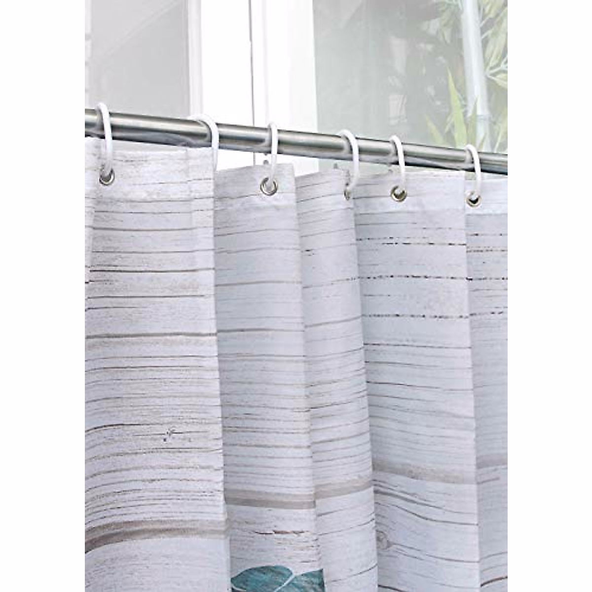 SUMGAR Blue Ocean Shower Curtain for Bathroom Coastal Beach Decoration Teal Sea Turtle Curtain Set with Hooks, 72 x 72 inch