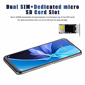 5G Unlocked Cell Phone, 6.4 Inch Super High Screen 1960x1080 High Definition Resolution, 6000mAh Battery 13MP Rear and 5MP Front Camera, Suitable for Calling Music(USA)