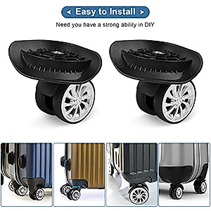 YHG Luggage Swivel Wheels, Luggage Replacement Wheels, Suitcase Wheels for Luggage, Suitcase Replacing and Repairing(2pcs), No Universal Luggage Replacement Wheel