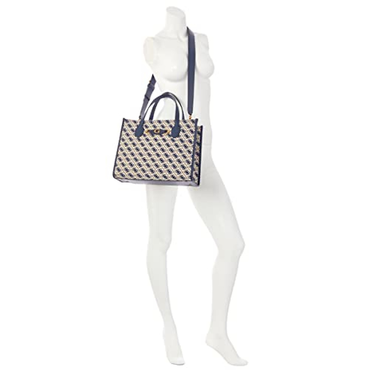 GUESS Izzy 2 Compartment Tote, Navy Logo