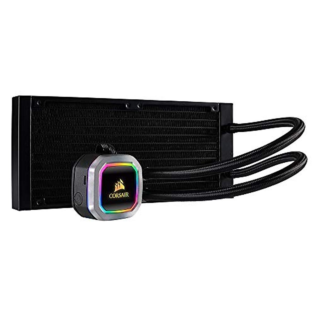 Corsair H100i RGB PLATINUM AIO Liquid CPU Cooler,240mm,Dual ML120 PRO RGB PWM Fans,Intel 115x/2066,AMD AM4/TR4