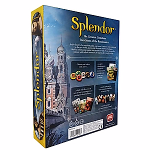 Splendor Board Game (Base Game) - Strategy Game for Kids and Adults, Fun Family Game Night Entertainment, Ages 10+, 2-4 Players, 30-Minute Playtime, Made by Space Cowboys