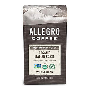 Allegro Coffee, Organic, Italian Roast, Whole Bean, 12 oz