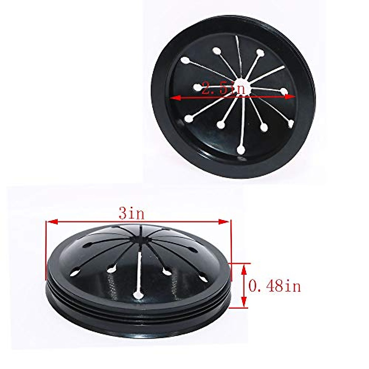 Garbage Disposal Splash Guards and Stopper,Garbage Disposal Splash Guard Sink Baffle Disposal Replacement Waste Food Disposal Part for Kitchen 4Pack（2+2)
