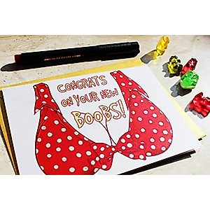 Congrats on Your New Boobs Handmade Card, Congratulations Pregnancy Gift, Breast Implants Surgery Card
