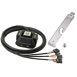 Desktop Computer Case Switch,Reset HDD Button Switch with Dual USB Ports,Power Button,Audio Ports for Desktop PC Case