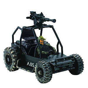 Sunny Days Entertainment Delta Attack Vehicle – Playset with Action Figure and Realistic Accessories | Military Toy Set for Kids – Elite Force, Black