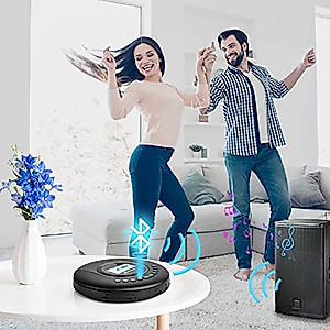 CD Player Portable, ARAFUNA Bluetooth CD Player for car, 2000mAh Rechargeable Portable CD Player with LCD Screen, Anti Shock Protection Walkman CD Player with Headphone -Upgraded