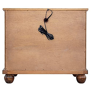 Sunset Trading Bahama Shutter Wood Nightstand, Tropical Walnut