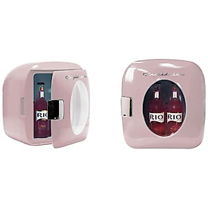 FRIGIDAIRE EFMIS462-PINK 12 Can Retro Mini Portable Personal Fridge/Cooler for Home, Office or Dorm, Pink