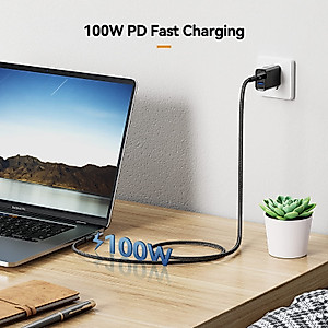 iDsonix for Thunderbolt 4 Cable [USB-IF Certification] Right Angle 90 Degree with 40Gbps Data Transfer, 8K@60Hz/ Dual 4K Displays,PD 100W Charging for MacBooks, iPad Pro, Mac Mini, SSD etc