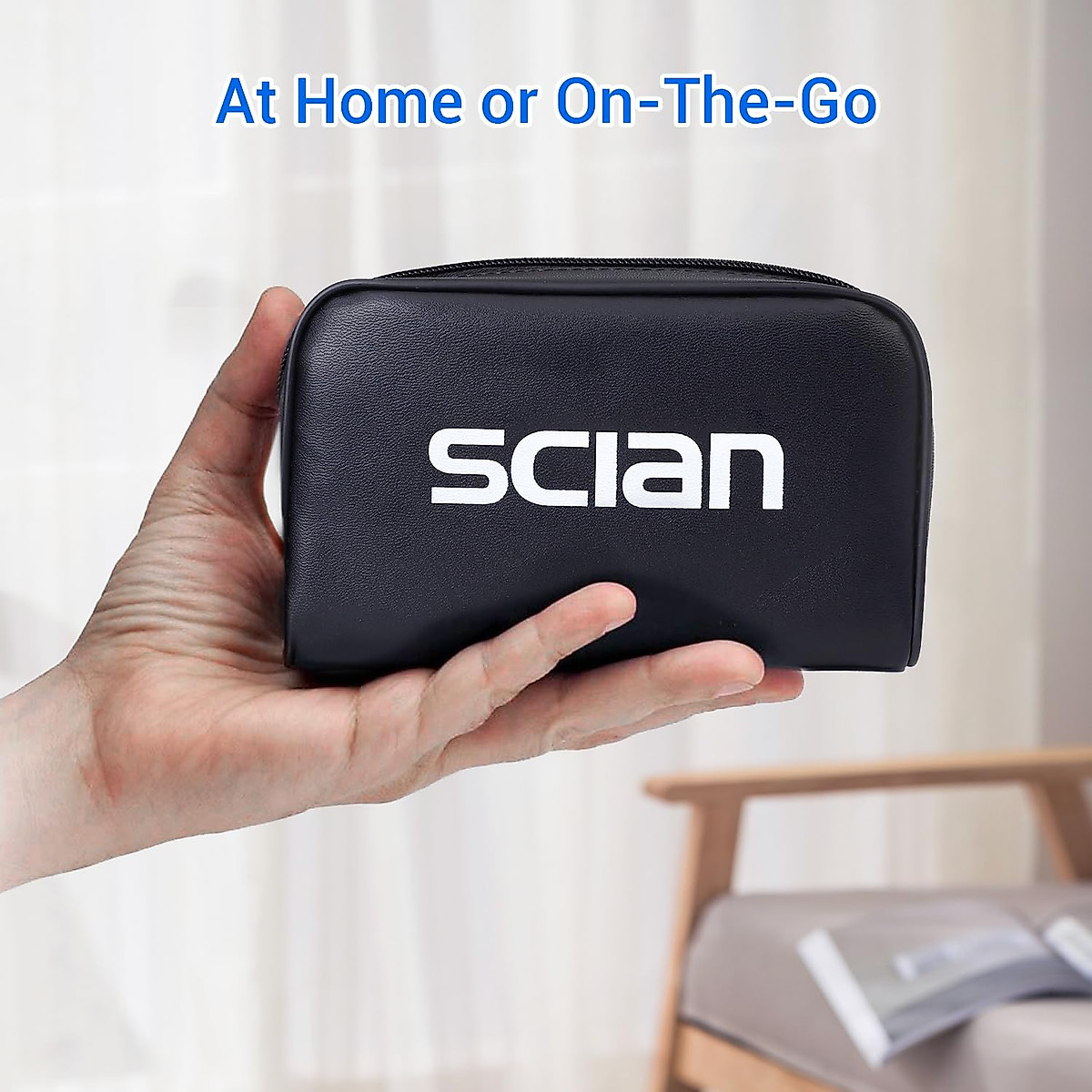 Scian Manual Blood Pressure Cuff with Stethoscope – Professional Aneroid Sphygmomanometer with Adult Cuff 8.7”-16.5”& D-Ring, Classic Bp kit with Carrying Bag (Black)