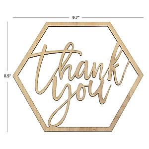 Koyal Wholesale Wood Thank You Sign, Wedding Display, Party Banner, Event Decorations For Wedding Engagement Bridal Shower Baby Shower Kids Birthday Party (Thank You)