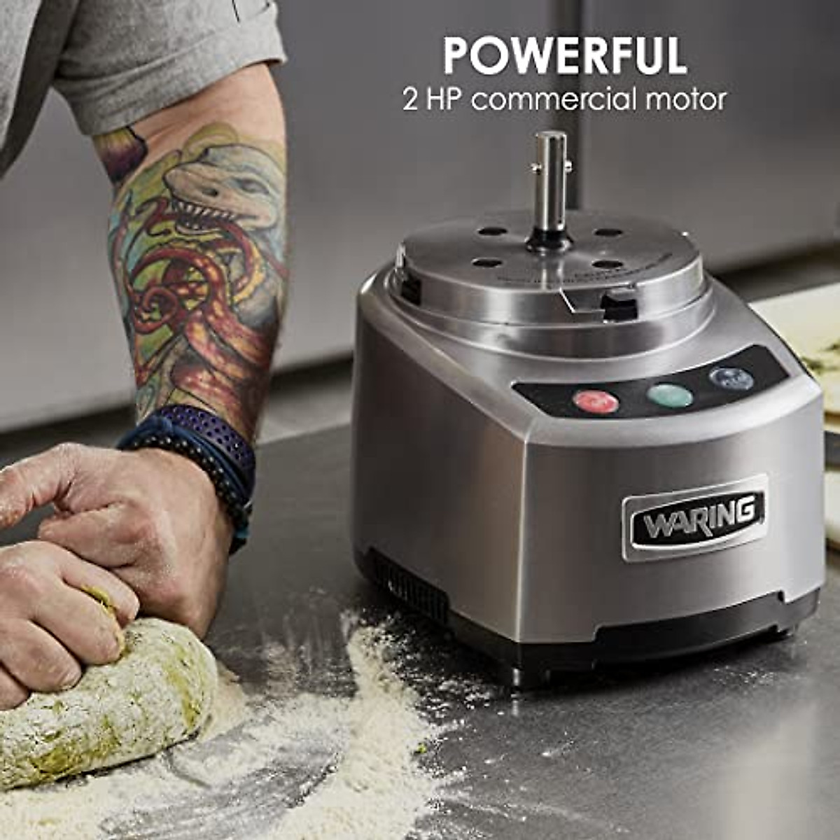 Waring Commercial Sealed Batch Bowl/Continuous Dicing Food Processor with LiquiLock Seal System, 4-Quart