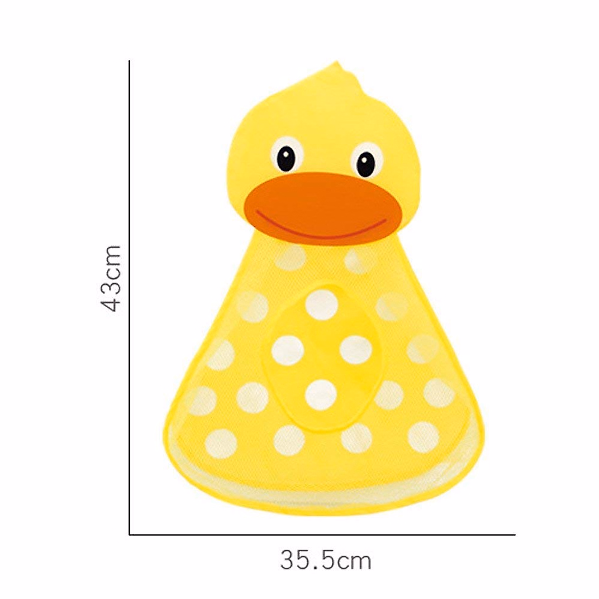 EFAILY Kids Bath Toys Organize Tub Toy Storage Mesh Shower Caddy Organizer Set with Anti-Slip Suction Cups Net Multiple-use Organization Bag for Bath Toys (Duck)