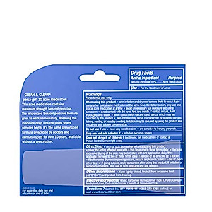Clean & Clear, Persa-Gel 10 Acne Spot Treatment, Maximum Strength, 1 Oz (Pack of 2)