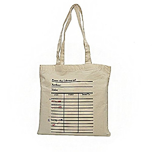 Universal Zone Library card tote bag. Library card with day due stamps handbag. Book Bag. Library bag. Market bag