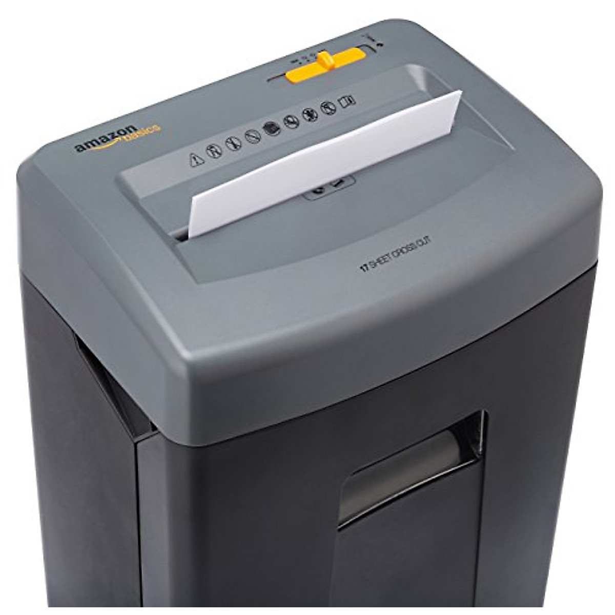 Amazon Basics 17-Sheet Cross-Cut Paper, CD, and Credit Card Shredder with Pullout Basket
