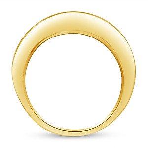 Size - 6 - Solid 14k Yellow Gold 4mm Princess Cut Invisible Anniversary Ring Wedding Band CZ Cubic Zirconia 1.50cttw.