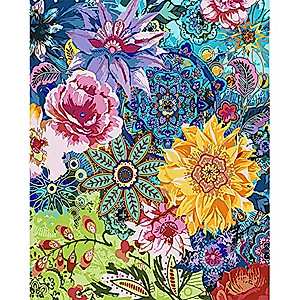 LWZAYS Flower Paint by Numbers, Paint by Numbers for Adults Kids Beginner, Adult Paint by Number DIY Without Frame Oil Painting 12X16 Inch