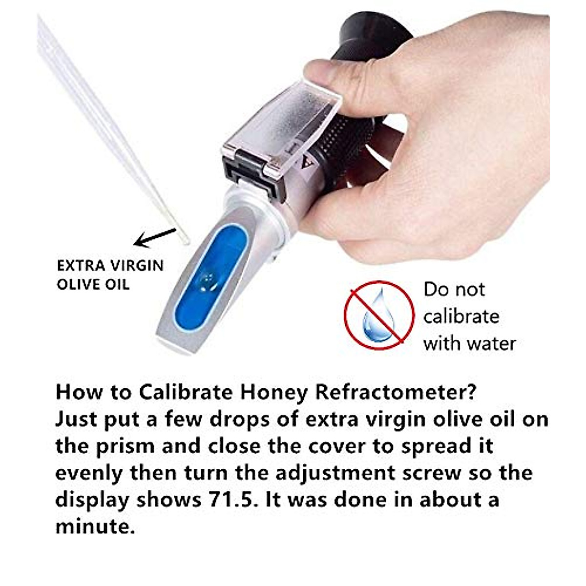 ZffXH Honey Maple Syrup Brix Refractometer/ 58-90 Brix 10-33 Moisture Meter/Homebrew Sucrose Brewing Sugar Aichose Hydrometer/Beekeeping Supply ATC
