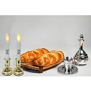 Ner Mitzvah Kiddush Cup and Tray - Premium Quality Stainless Steel Wine Cup - For Shabbat and Havdalah - Judaica Shabbos and Holiday Gift