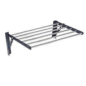 DYRABREST Wall Mount Clothes Drying Rack,Bathroom Clothes Hanger, Stainless Steel Foldable Drying Rack, Balcony Wall Mounted Clothes Hanger 23.62x15.35x8.66inch