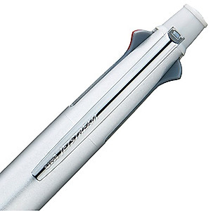 uni JETSTREAM 4&1 Red, Green, Blue, and Black 0.7mm Ballpoint Multi Pen and 0.5mm Mechanical Pencil (Silver)