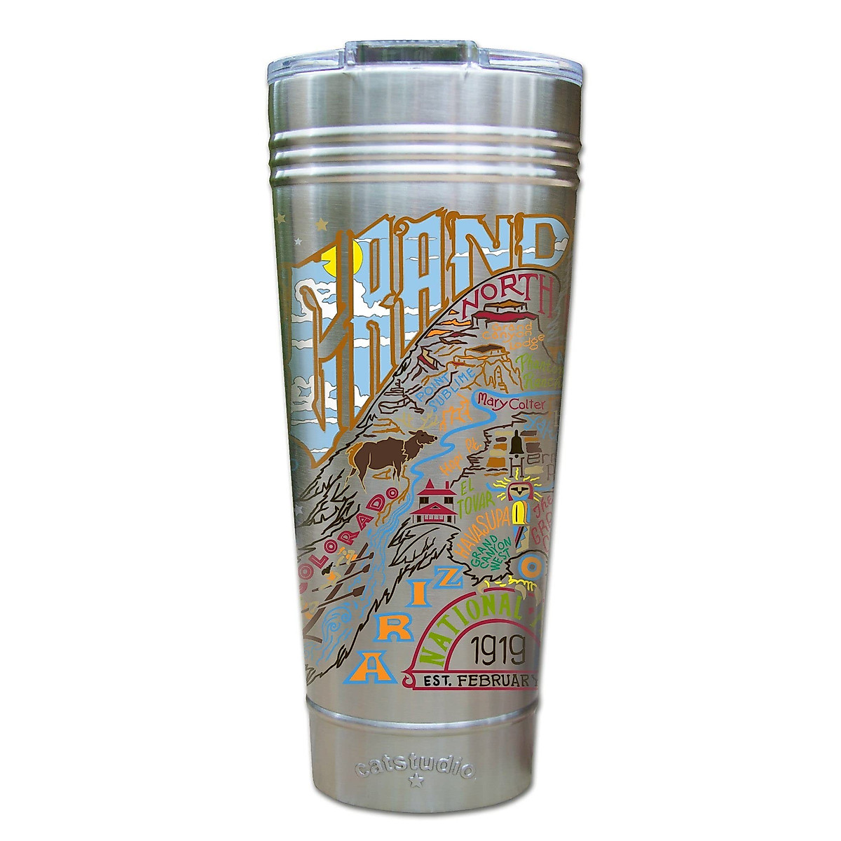 Catstudio Grand Canyon Thermal Tumbler | Triple Wall Insulation With Non Slip Bottom | Great Travel Cup for Water, Coffee, Tea, or Smoothies