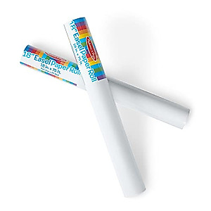 Melissa & Doug Deluxe Easel Paper Roll Replacement (18 inches x 75 feet) - 2-Pack, White