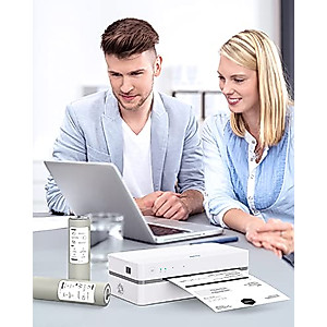 POLONO Thermal Printer, 8.5 x 11 US Letter Size Thermal Printing Paper Compatible with FT800 Wireless Printer, No Ink No Toner Compact Printer for Home Use, Office