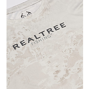 Staghorn Realtree Fishing Ss Graphic Camo Tee, White, L