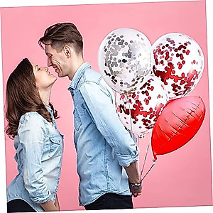 Abaodam 2 Sets valentine's day decoration garland decor foil balloons heart decor Proposal Rose Petals propose balloons romantic ballon emulsion balloon party decoration balloons wedding