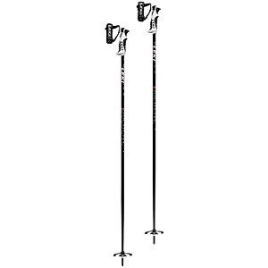 LEKI Bold Lite S Ski Pole Pair - Black/Red 120