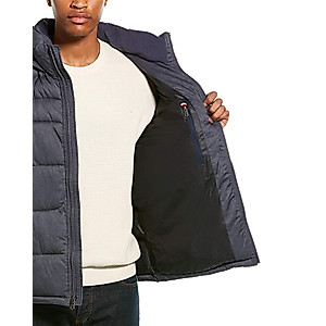 Tommy Hilfiger Men's Hooded Puffer Jacket, Heather Navy, XX-Large