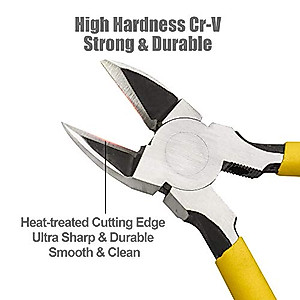 DOWELL Micro Wire Cutter Diagonal Flush Cutters 6 Inch Precision Side Cutters Cutting Pliers Wire Snips Heavy Duty