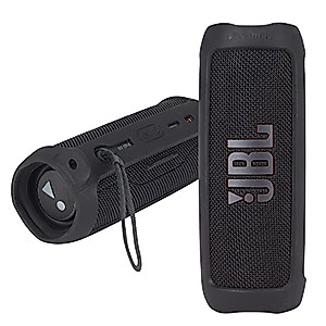 Boomp's JBL Flip 6 Bluetooth Speaker Kit: Portable Wireless, Powerful Rich Sound & Deep Bass, IP67 Rated Waterproof Speaker, with Silicone Protective Case & USB Type-C Wire - Black