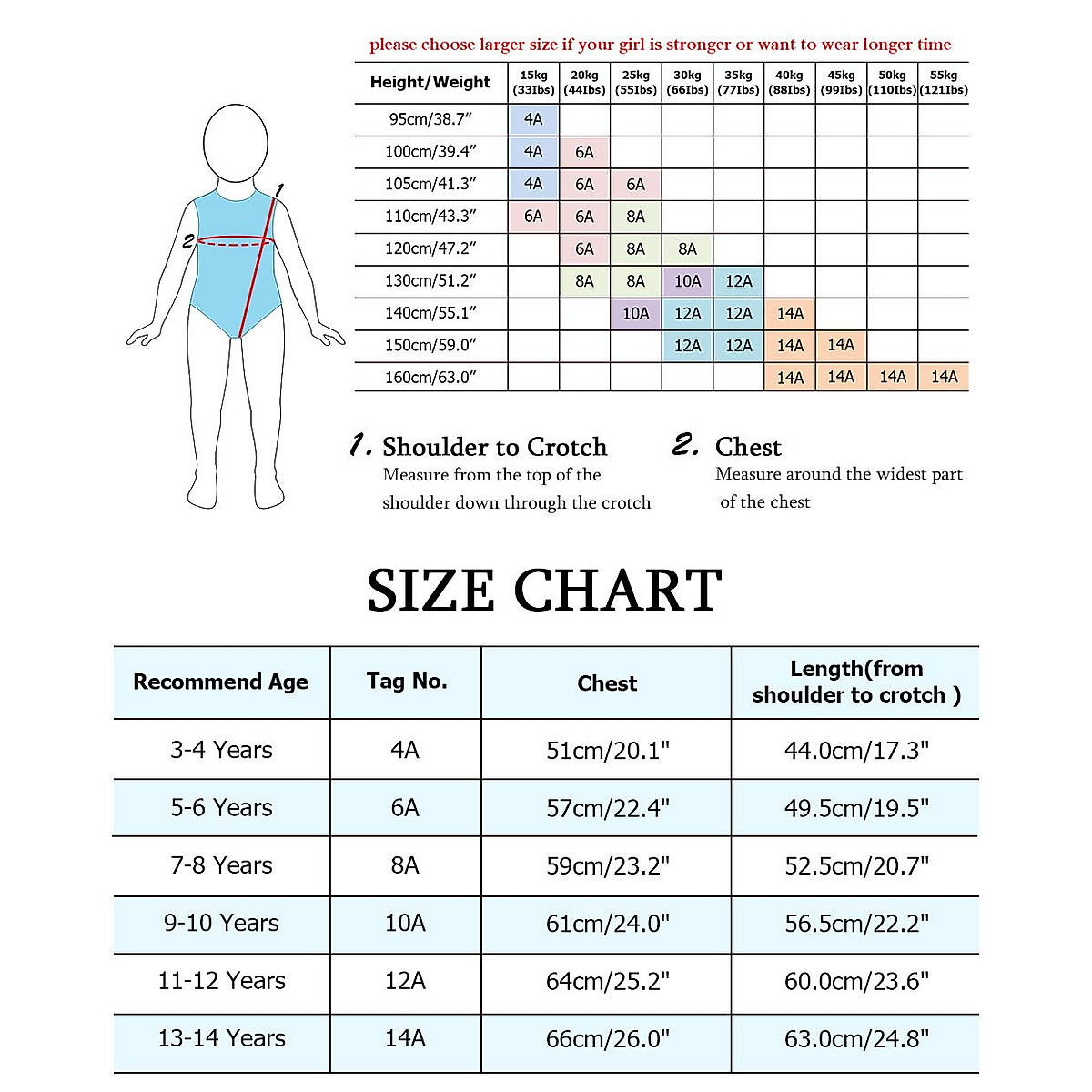 BAOHULU Gymnastics Leotard for Girls Shiny Diamond Ballet Dance One Piece B180_Red_10A