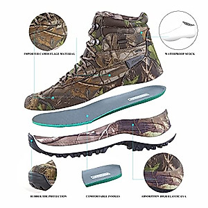 HANAGAL Hunting Boots Lightweight EVA Midsole Waterproof Mens Work Boots Anti-wicking Military Tactical Army Combat Hiking Boots for Men Size 10.5