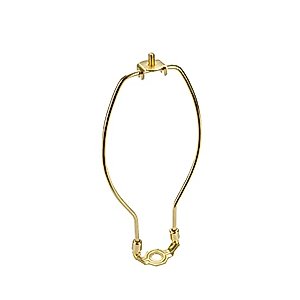 Aspen Creative 20002-1 8 1/2" Lamp Harp with Saddle in Polished Brass Finish